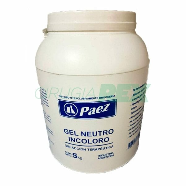 Gel Neutro Incoloro 5Kg Paez - Cirugía Rex