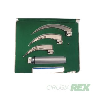 Set Laringoscopio Mcintosh Convencional 2, 3 y 4 EMAX - Cirugía Rex