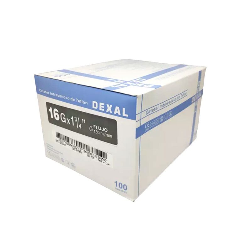 Catéter Intravenoso de Teflón 16G x 1 3/4 DEXAL - Cirugía Rex